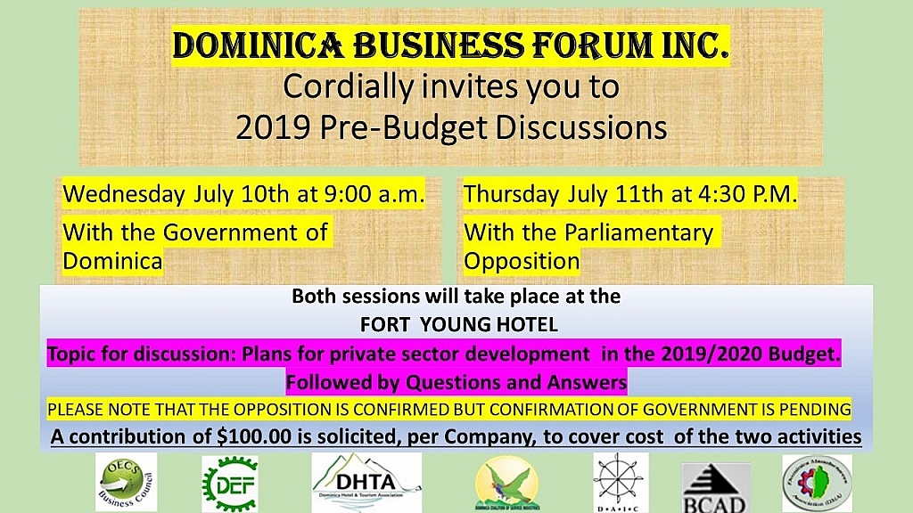 2019 Pre-Budget Discussions – DOM767