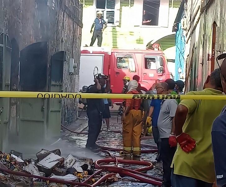 Q95FM Radio Station Threatened As Fire Damages Two Buildings in Roseau ...